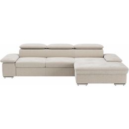 Sit & More sit&more Ecksofa &raquo;Valantine L-Form, B: 286 cm&laquo; mit Arm- & Kopfteilverstellung, optional mit Schlaffunktion beige 100% Polyester B/H/T: 286cm x 73cm x 