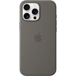 Apple Smartphone-H&uuml;lle &raquo;iPhone 16 Pro Max Silikon Case mit MagSafe&laquo; Smartphones 17,5 cm (6,9 Zoll) grau Mikrofaser, Silikon Speziell f&uuml;r das iPhone 16 Pro 
