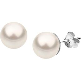 Elli Damen Paar Ohrstecker &raquo;Schmuck Geschenk Silber 925 Ohrringe&laquo; mit Perle (synth.) silber 10mm, Perlen Silber 925 (Sterlingsilber)