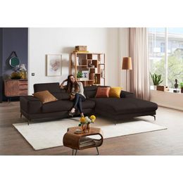 W.Schillig Ecksofa &raquo;Piedroo, Designsofa mit tollem Sitzkomfort, elegant und bequem, L-Form&laquo; Kopfteilverstellung, wahlweise mit Sitztiefenverstellung, 