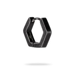 Fynch-Hatton Damen Fynch-Hatton Single-Creole &raquo;Schmuck Geschenk Edelstahl Ohrring The Hexagon&laquo; braun Edelstahl