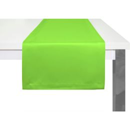 WIRTH Tischl&auml;ufer &raquo;Umea&laquo; gr&uuml;n Polyester B/L: 150cm x 40cm, 1 Stk., rechteckig