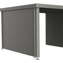 BioHort Ger&auml;tehaus-Seitenwand f&uuml;r Seitendach von Neo 4A-4D grau Stahlblech B/H/T: 315cm x 200cm x 4,3cm