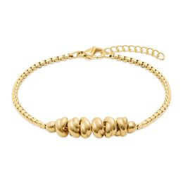 s.Oliver Damen s.Oliver Armband &raquo;Knots, Knoten-Design&laquo; gold 20cm, Edelstahl