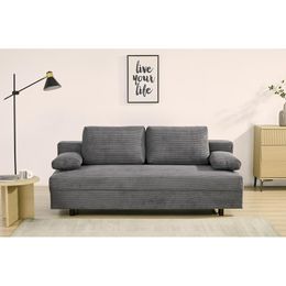 OTTO home Schlafsofa &raquo;ONNIKO Cord, Breite: 192 cm, Liegefl&auml;che 121x192 cm, softer Cord-Bezug&laquo; mit Bettfunktion & Bettkasten 100% Polyester B/H/T: 