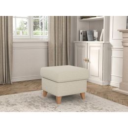 Sit & More sit&more Stauraumhocker &raquo;Visby&laquo; Stauraum, auch erh&auml;ltlich mit Wasser zu reinigendem "Soft clean" Bezug beige B/H/T: 58cm x 48cm, Struktur fein,mit 