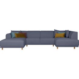 OTTO home Wohnlandschaft &raquo;Maroon U-Form&laquo; in skandinavischem Design, mit losen Kissen blau Struktur grob ( 100% POLYPROPYLEN;Struktur fein ( 100% 