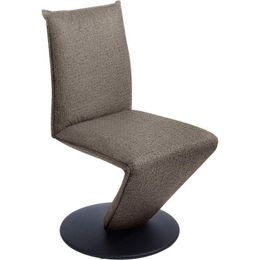 K+w Komfort & Wohnen K+W Komfort & Wohnen Esszimmerstuhl &raquo;Drive Drehstuhl&laquo; () Stuhl mit federnder Sitzschale, Drehteller in Metall schwarz Struktur braun 775: Flachgewebe,