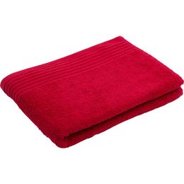 G&ouml;zze Gaestehandtuecher &raquo;Hanna&laquo; Set, Uni Farben, strukturierte Bord&uuml;re, 100% Baumwolle rot Walkfrottier, Obermaterial: 100% Baumwolle B/L: 30cmx50cm, 3 Stk.