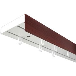 SN DECO GROUP Gardinenschiene &raquo;Vorhangschiene SH (1) mit Blende 5 cm&laquo; 2 l&auml;ufig-l&auml;ufig Fixma&szlig; braun Kunststoff B/L: 220cm, 2 l&auml;ufig