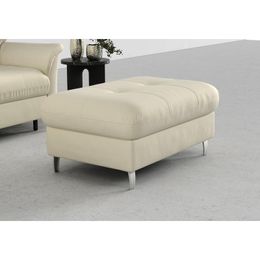 Sit & More sit&more Hocker &raquo;Marano&laquo; mit Stauraum beige 98% Polyester, 2% Polyamid B/H/T: 102cm x 43cm x 67cm, Soft clean,mit Stauraum,Fu&szlig;farbe: Nickel satiniert