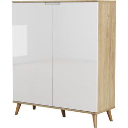 OTTO home PC-Schrank mit Tastaturauszug, (B/T/H): 110/35,7/129 cm wei&szlig; B/H/T: 110cm x 129cm x 39,5cm