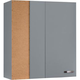 KOCHSTATION Eckh&auml;ngeschrank &raquo;KS-Cara&laquo; grau basaltgrau, B/H/T: 80cm x 89,6cm x 34,9cm, T&uuml;ren: 1 Stk.