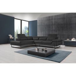 Egoitaliano Ecksofa &raquo;Queenie, extravagantes Sofa mit erstklassigem Sitzkomfort, L-Form&laquo; mit verstellbarer Armlehne und Kopfteilen f&uuml;r Wohlf&uuml;hlkomfort schwarz 