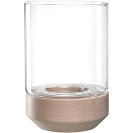Leonardo Windlicht &raquo;Windlicht auf Holzsockel LEGNO&laquo; beige B/H/T: 20cm x 30cm x 20cm