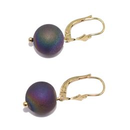 Firetti Damen Paar Ohrh&auml;nger &raquo;Schmuck Geschenk Silber 925 Ohrschmuck Patentbrisur Edelstein Achat&laquo; Made in Germany - mit Achat bunt 10mm, Silber 925 (