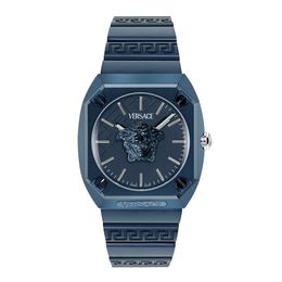 Versace Herren Quarzuhr &raquo;MEDUSA ANTARES&laquo; Armbanduhr, Herrenuhr, Swiss Made, Edelstahlarmband, analog blau Einheitsgr&ouml;&szlig;e