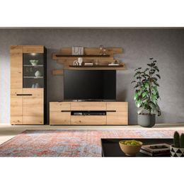 Home Affaire Wohnwand &raquo;REHAT, TOPSELLER!, 3-teilig, Breite 280 cm, inklusive Beleuchtung&laquo; Set inkl. Beleuchtung, bestehend aus: Vitrine, Lowboard und 