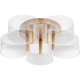 NOVA LUCE LED Deckenleuchte &raquo;GATLIN&laquo; LED-Modul 1 Stk. Warmwei&szlig; gold 5, &Oslash; 20,3cm H: 15,6cm, 1 Stk.