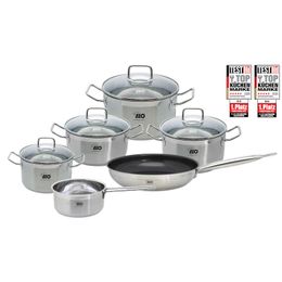 ELO Basic Topf-Set &raquo;Basic Profi Duo Therm Topfset 6-teilig&laquo; Set, 10 Stk. tlg. Edelstahl silber Einheitsgr&ouml;&szlig;e