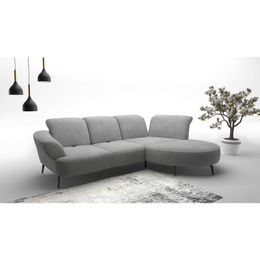 Sit & More sit&more Ecksofa &raquo;Dance, L-Form, inkl. Sitztiefenverstellung&laquo; inkl. Click&Seat, optional mit Kopfteilverstellung grau 100%Polyester B/H/T: 313cm x 
