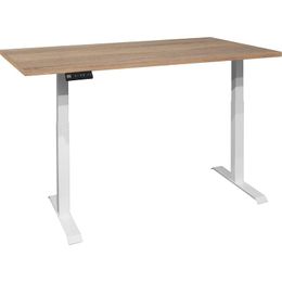 M&auml;usbacher Schreibtisch &raquo;Big System Office&laquo; Breite 140 cm, elektrisch h&ouml;henverstellbar wei&szlig; B/H/T: 140cm