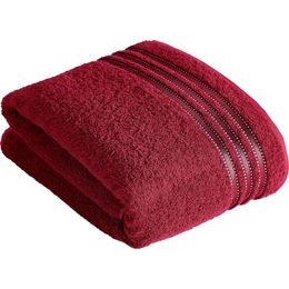 Vossen Saunatuch &raquo;Cult de Luxe&laquo; mit Glanzbord&uuml;re rot Walkfrottee, Obermaterial: 100% Baumwolle B/L: 100cmx150cm, 1 Stk., Walkfrottee