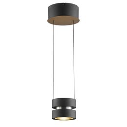 lumiCouture LED Pendelleuchte &raquo;Glow Sphere&laquo; LED-Modul 1 Stk. Warmwei&szlig; 2700 K, Up Downlight, Aluminium/Glas, schwarz 1, 1 Stk.