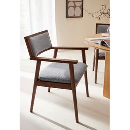 LeGer Home by Lena Gercke Esszimmerstuhl &raquo;Zernea&laquo; () 1 Stk.aus weichem Doppelgewebe und FSC-zertifiziertem Massivholzrahmen Massivholz, Polyester B/H/