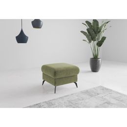 OTTO home Polsterhocker &raquo;Rochelle&laquo; 1 Stk. tlg. moderne 15 cm Metallf&uuml;&szlig;e gr&uuml;n 100% Polyester B/H/T: 58cm x 50cm x 58cm, Flachgewebe,mit Stauraum