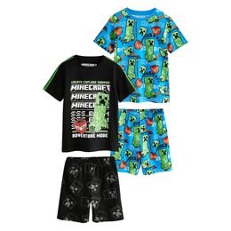 next Schlafanzug Jungen Gr&ouml;&szlig;e 122 azur / gr&uuml;n / schwarz / wei&szlig;