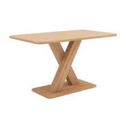 Home Affaire Esstisch &raquo;Miles Tisch, Esszimmertisch, K&uuml;chentisch&laquo; 1 Stk. tlg. Esstisch mit X Gestell und Bodenplatte. Breite 137 cm, fix Tisch braun B/