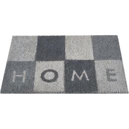 ANDIAMO Fu&szlig;matte &raquo;Kokos Home&laquo; rechteckig 17 mm H&ouml;he Schmutzfangmatte, mit Spruch, In- und Outdoor geeignet blau Kokos B : 40cm 1 Stk., 17mm, L: 60cm