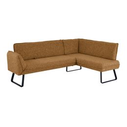 K+w Komfort & Wohnen K+W Komfort & Wohnen Eckbank &raquo;Drive&laquo; mit Seitenteilverstellung am langem Schenkel zur Sitzplatzerweiterung gelb B/H/T: 91cm x 68cm, Flachgewebe 775, 