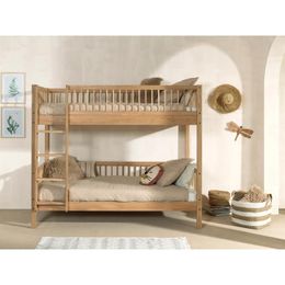 Vipack Etagenbett &raquo;Eiche massiv, Made in Europe, langlebige Qualit&auml;t&laquo; B/H/T ca. 208x176x98cm, Schublade+unterer Rausfallschutz optional, 2 Lattenroste, 