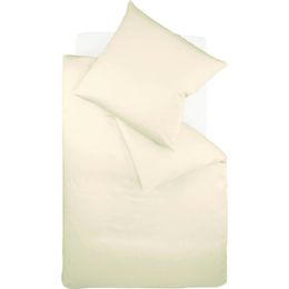 Fleuresse Bettw&auml;sche &raquo;Colours in 135x200, 155x220 oder 200x200 cm&laquo; 2 Stk. Bettw&auml;sche aus 100% Baumwolle, uni, mit Rei&szlig;verschluss beige Interlock-