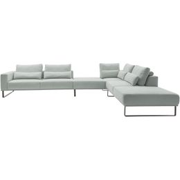 Musterring Ecksofa &raquo;JustB! PM100 bequem, modern, elegant und viel Platz, bodenfrei&laquo; mit Zwischenhocker, wahlweise mit Funktion und Kissen, Ma&szlig;e 290 x 308 grau 85