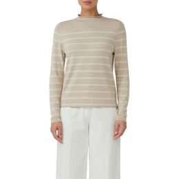 s.Oliver BLACK LABEL Damen s.Oliver BLACK LABEL Strickpullover mit Streifen Muster beige 40