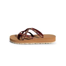 Minnetonka T-Bar Sandals 'Hanna' female size 40 Beige / Brown / Green