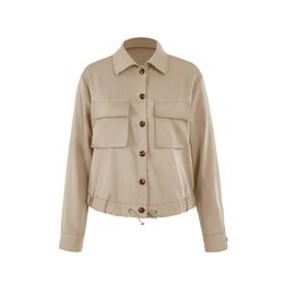 Imily Bela Jacke Damen Gr&ouml;&szlig;e S dunkelbeige Sommerjacke