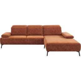 Home Affaire Ecksofa &raquo;Liora, L-Form mit verstellbarem Kopfteil, Breite 291 cm&laquo; klappbare Armlehne, Tonnentaschenfederkern&saugroboterfreundliche H&ouml;he 