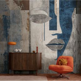 Livingwalls living walls Fototapete &raquo;The Wall 4 Graphics &ndash; Abstraktes Kunstportr&auml;t Vlies-Fototapete&laquo; Kunst Motiv matt leicht strukturiert Abstraktes Kunstportr&auml;t 
