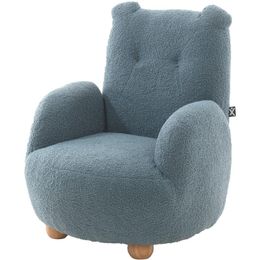 Vipack Sessel &raquo;f&uuml;r Kinder in verspielter Optik, ein Highlight f&uuml;r das Kinderzimmer&laquo; B: 60 x H: 66 x T: 64 cm, F&uuml;&szlig;e aus Massivholz, Bezug flauschiger Boucl&eacute; 
