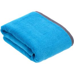 Bugatti Badetuch &raquo;Prato&laquo; Uni Farben, mit melierter Optik im Saum blau Walkfrottier, Obermaterial: 100% Baumwolle B/L: 100cmx150cm, 1 Stk., 