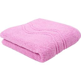 Ross Duschtuch &raquo;Cashmere feeling&laquo; 100% Baumwolle, mit Wellen-Bord&uuml;re, gro&szlig;e Farbauswahl lila Frottier, Baumwolle B/L: 75cmx140cm, 1 Stk., Frottier