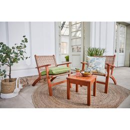 Garden Pleasure Balkonset &raquo;Sonora&laquo; 3 Stk. tlg. Teak-Look grau Kunststoff, Massivholz Einheitsgr&ouml;&szlig;e