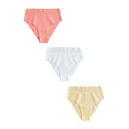 Next Slip Damen Gr&ouml;&szlig;e S gelb / koralle / wei&szlig;