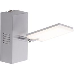 Neuhaus PURE LED Wandleuchte &raquo;PURE Mira&laquo; LED-Board 1 Stk. warmwei&szlig; - kaltwei&szlig; Dimmbar, CCT, Wippschalter, Fernbedienung, beweglich silber 1, H: 8,5cm,