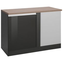 KOCHSTATION Eckunterschrank &raquo;KS-Ohio&laquo; grau B/H/T: 120cm x 85cm x 60cm