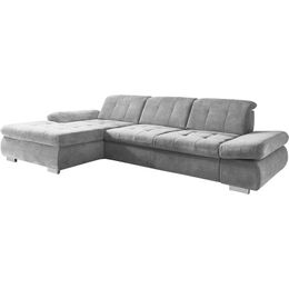 Die PlanBar Ecksofa &raquo;MP-IN17004 L-Form, Breite 331 cm, Kaltschaum-Polsterung&laquo; inkl. Sitztiefenverstellung, wahlweise weitere Funktionen silber 100% 